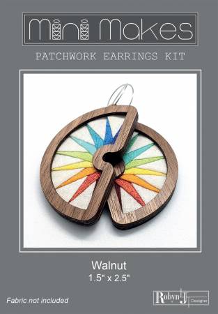 Mini Makes - Patchwork Earring Kit - Moons | Domesticity Fabric Shop & Bernina Sewing Studio