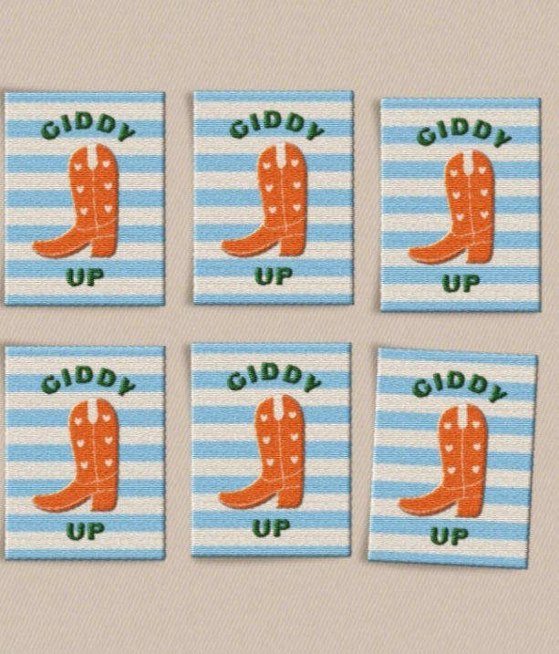Matchy Matchy Sewing Club - Garment Labels - Cowboy Boots (Large ...
